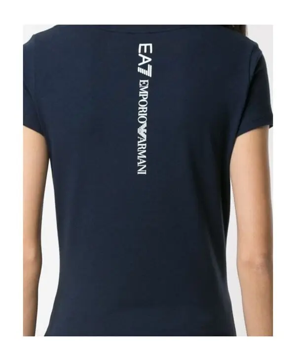 EA7 Logo Print Scoop Neck T-shirt
