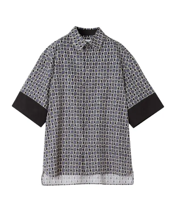 LANVIN Loose-fit Printed Shirt - Gray