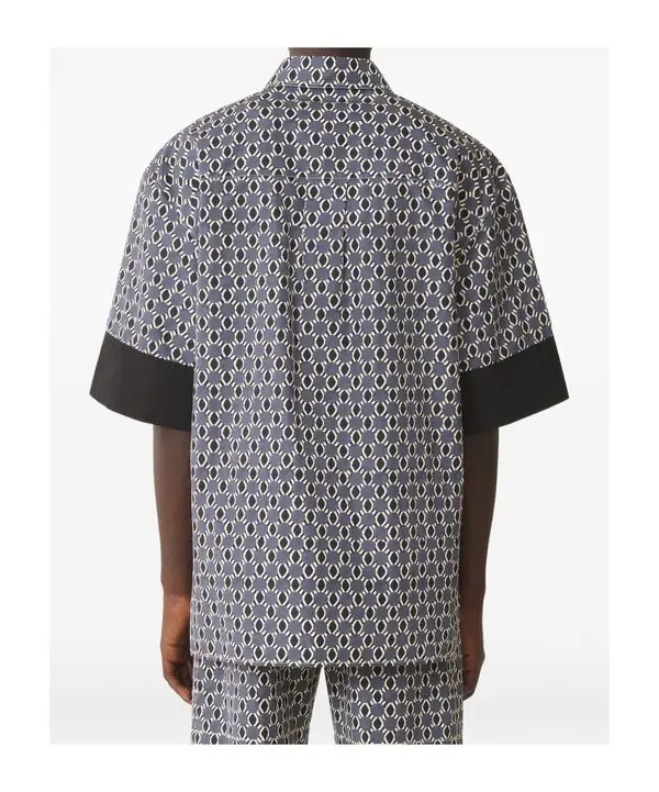 LANVIN Loose-fit Printed Shirt - Gray