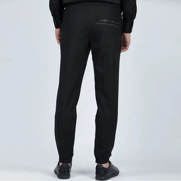 Emporio Armani Logo Detail Zipper Casual Pants
