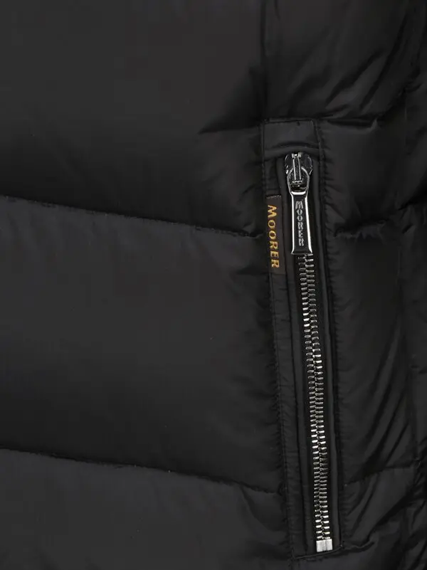 MOORER Brett-sh Quilted Down Jacket With Hood - Black