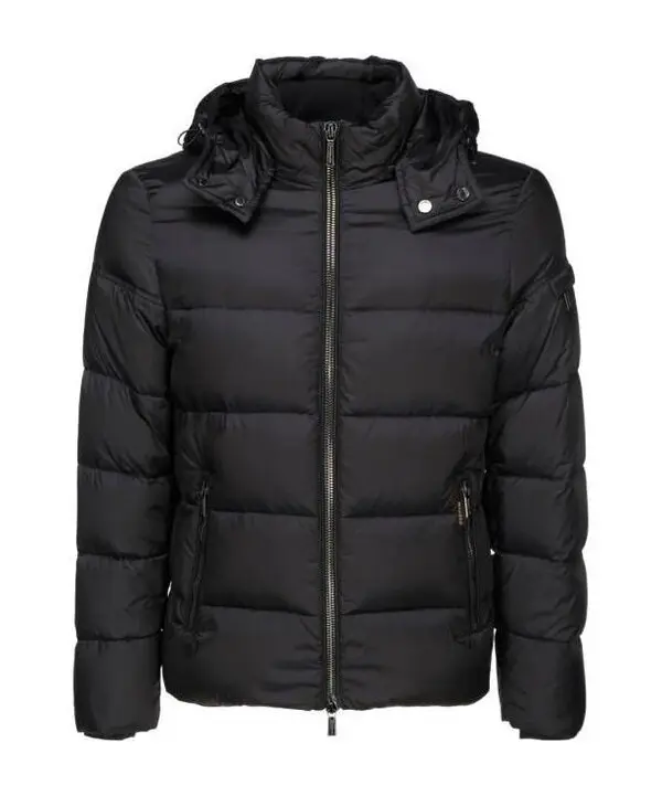 MOORER Brett-sh Quilted Down Jacket With Hood - Black