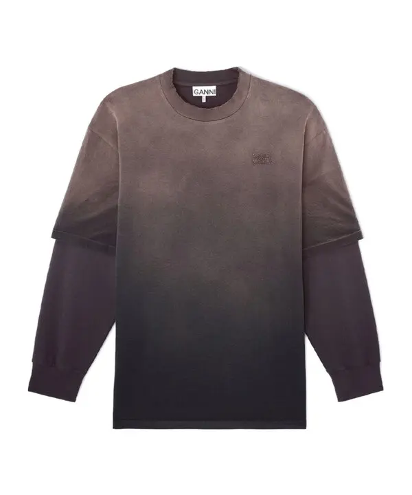 GANNI Washed Jersey Long-sleeve T-shirt