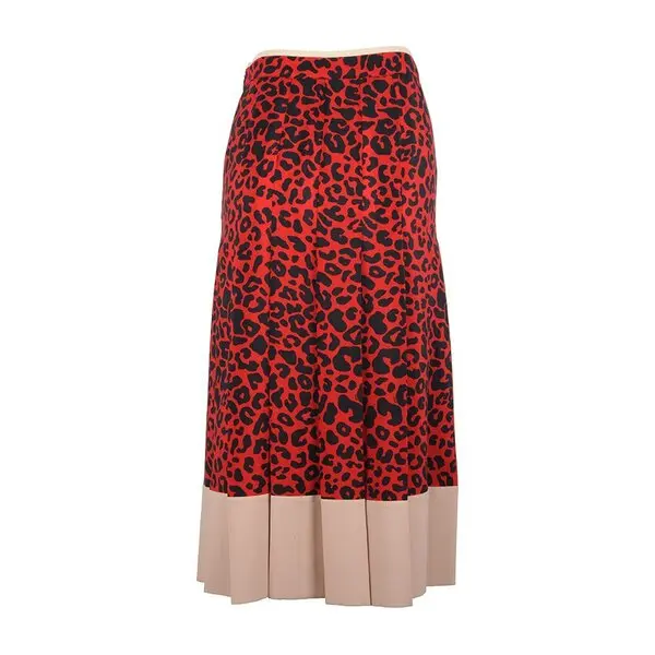 N.21 Leopard Print Pleated Skirt