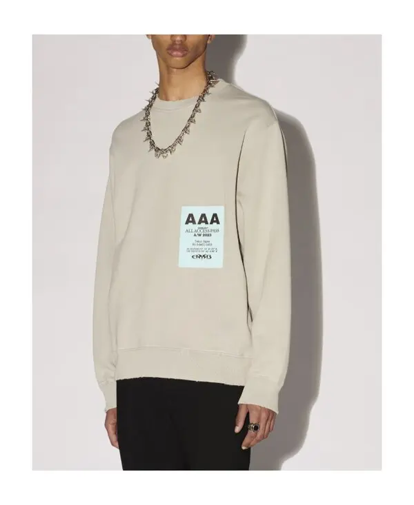 AMBUSH Logo Patch Crewneck Sweatshirt - Nude