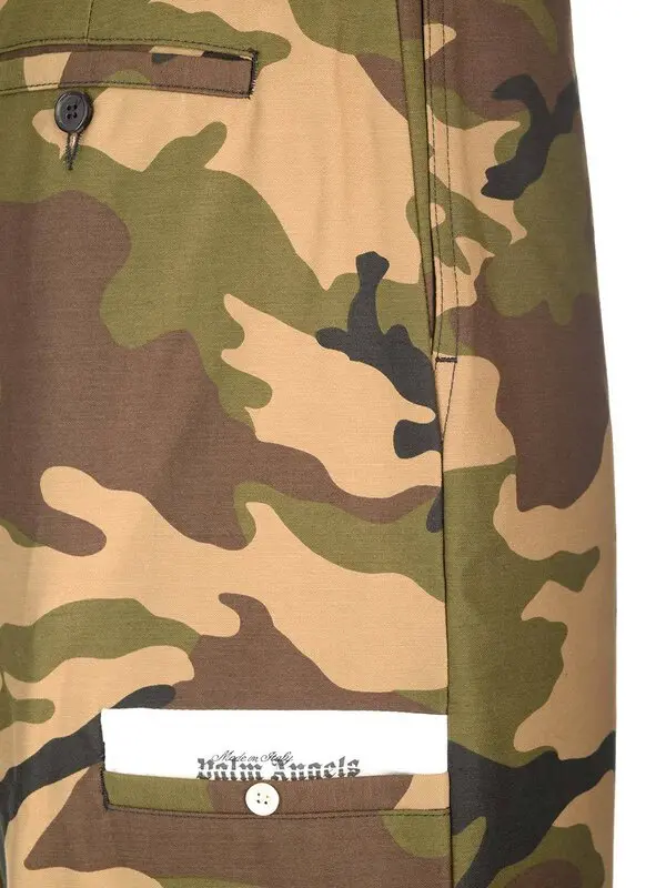 Palm Angels Camouflage Printed Belted Pants