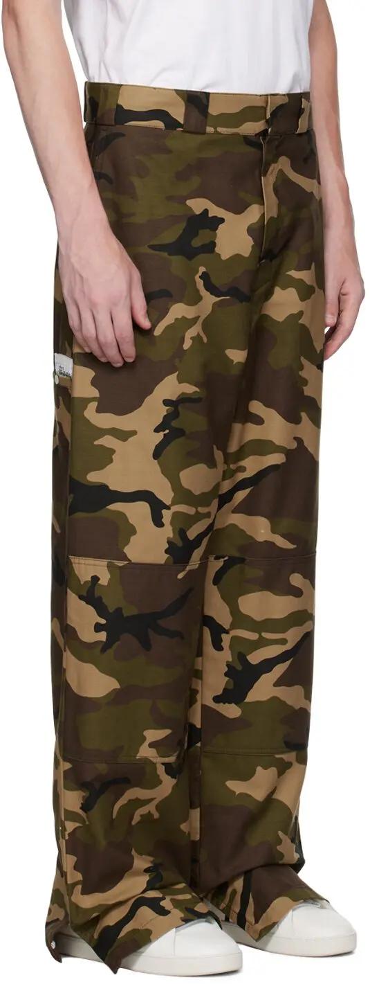 Palm Angels Camouflage Printed Belted Pants