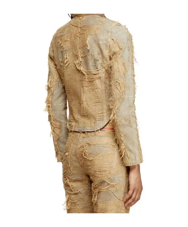 DIESEL® Cropped Distressed Jacket