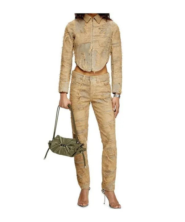 DIESEL® Cropped Distressed Jacket