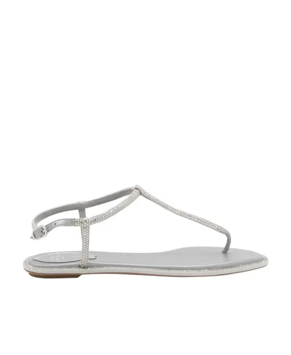 Rene Caovilla Diana Embellished Thong Sandals - Gray