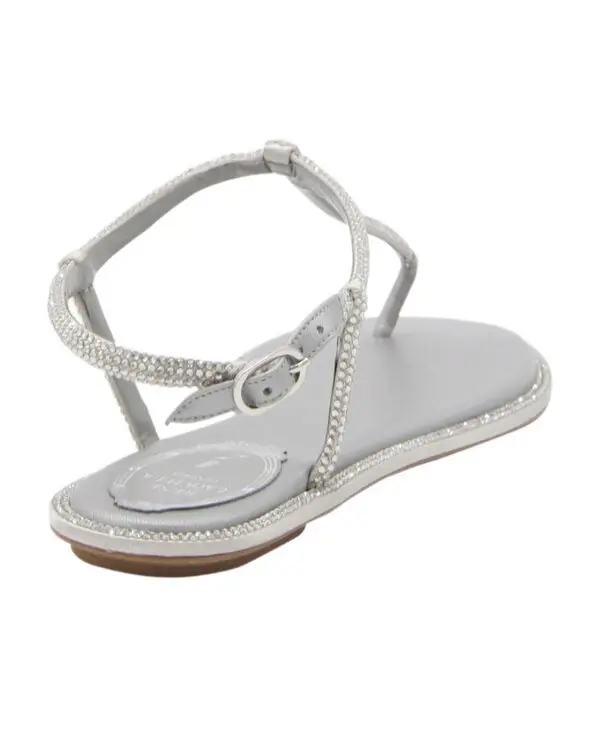 Rene Caovilla Diana Embellished Thong Sandals - Gray