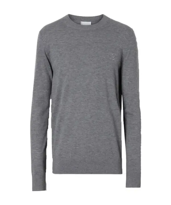 Burberry Monogram Motif Short Style Pullover - Gray