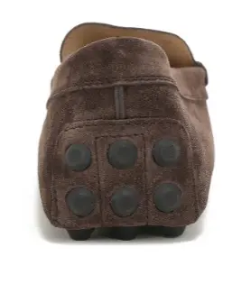 TOD'S Suede T-buckle Loafers - Brown