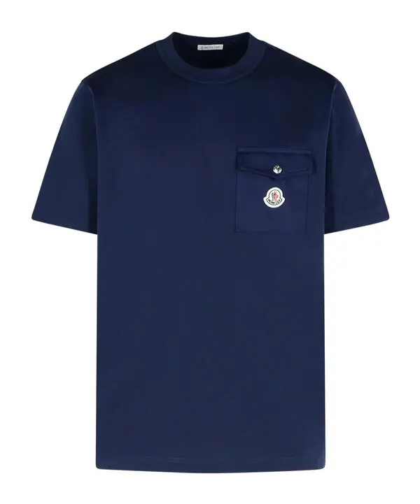 Moncler Cotton T-shirt - Blue