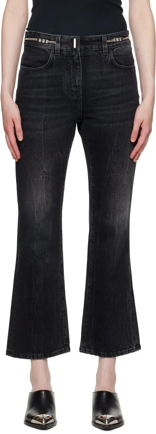 Givenchy Chain Detailed Bootcut Jeans