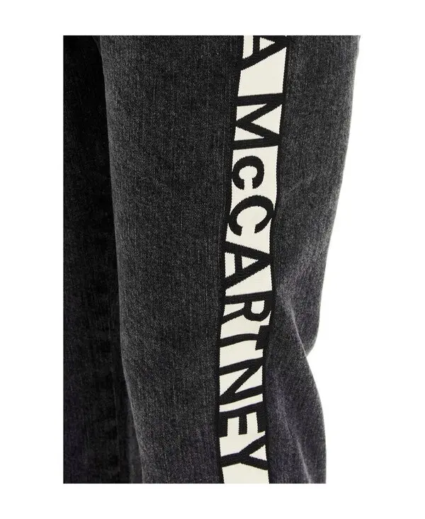 Stella McCartney Logo-stripe Cropped Jeans