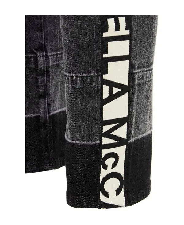 Stella McCartney Logo-stripe Cropped Jeans