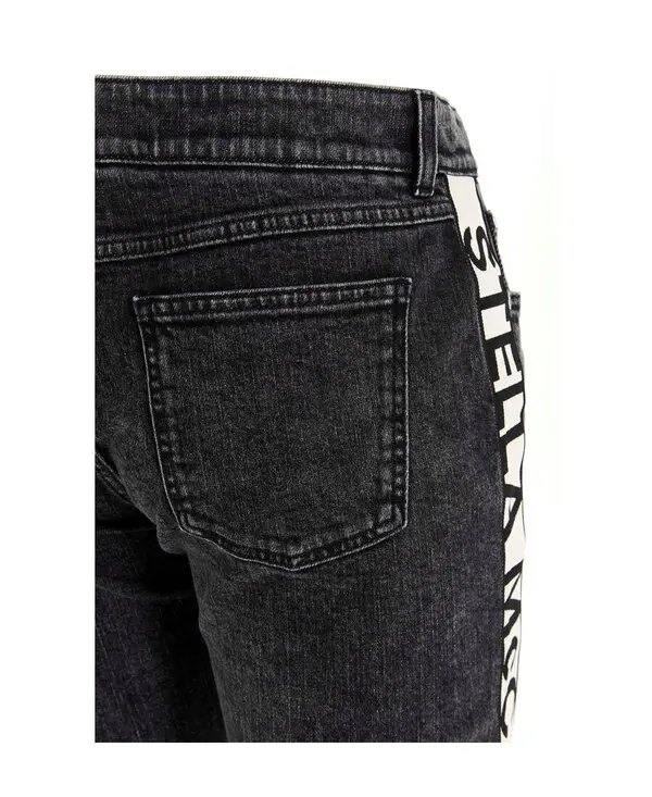 Stella McCartney Logo-stripe Cropped Jeans