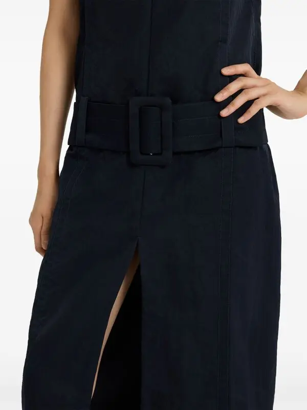 PATOU Belted Midi Dress - Black