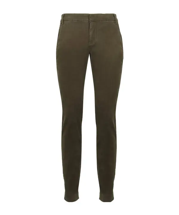 FRAME Straight-leg Slim-cut Chino Trousers - Brown