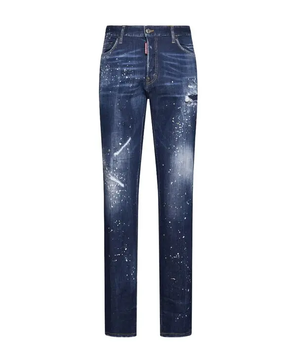 Dsquared2 Twimphony Logo Patch Distressed Jeans - Blue