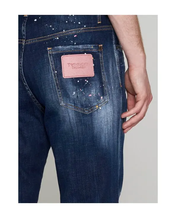 Dsquared2 Twimphony Logo Patch Distressed Jeans