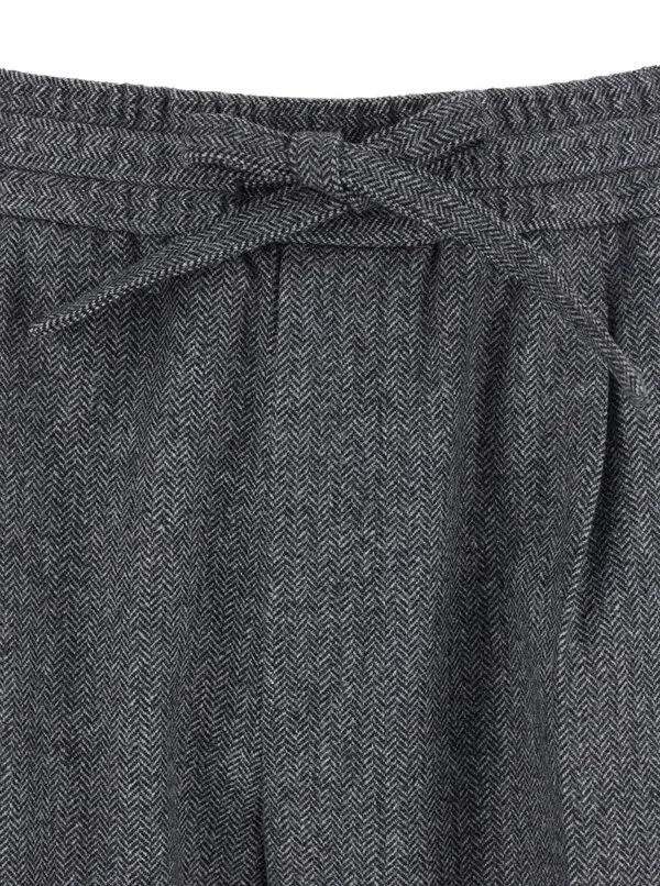 Dolce & Gabbana Pleated Drawstring Trousers - Black