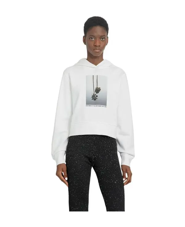 Palm Angels Cropped Graphic Hoodie