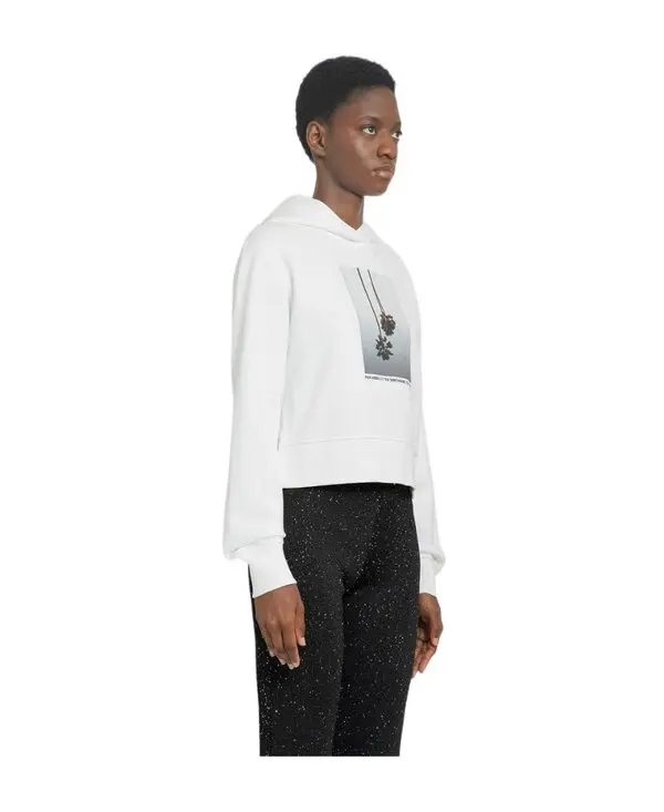 Palm Angels Cropped Graphic Hoodie