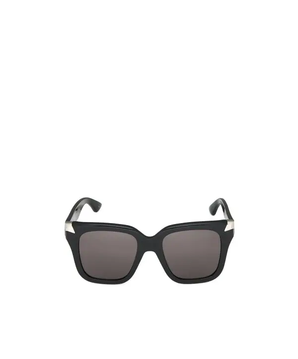 Alexander McQueen Oversized Sunglasses With Rivet Detail - Black
