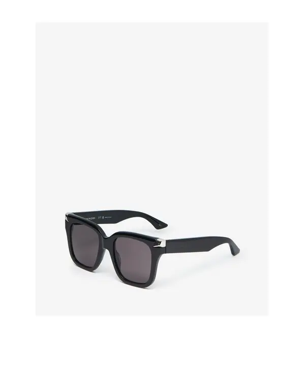 Alexander McQueen Oversized Sunglasses With Rivet Detail - Black