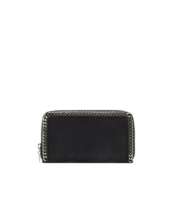 Stella McCartney Falabella Zip-around Continental Wallet - Black