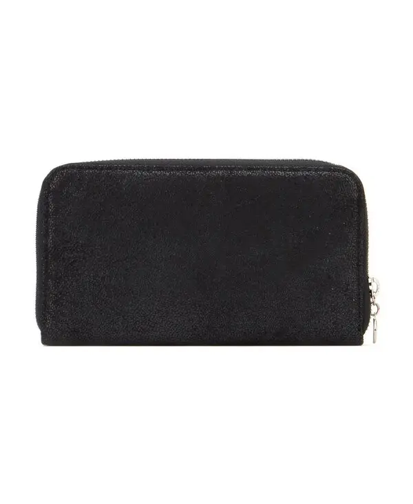 Stella McCartney Falabella Zip-around Continental Wallet - Black