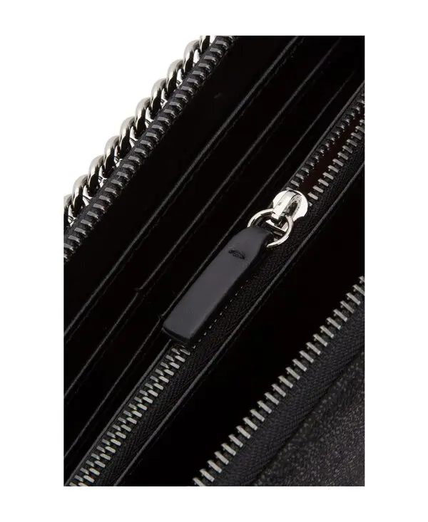 Stella McCartney Falabella Zip-around Continental Wallet - Black
