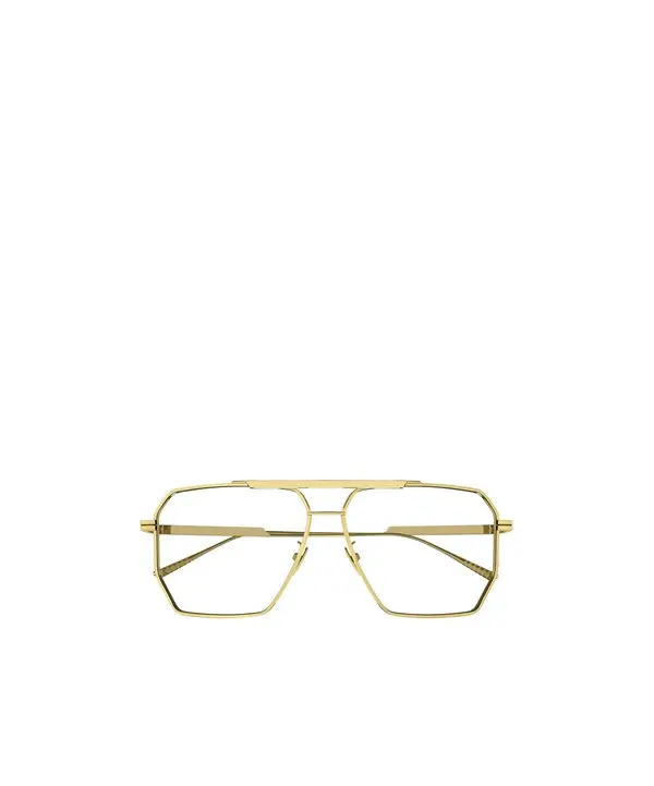 Bottega Veneta Aviator Frame Eyeglasses - Gold
