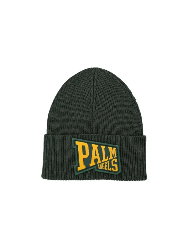 Palm Angels Logo Patch Beanie - Black
