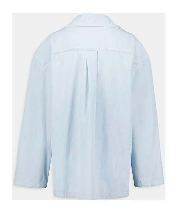 Gucci Web-stripe Denim Lace-up Shirt