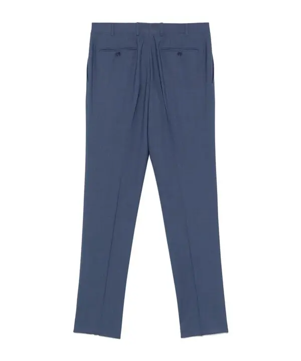 Canali Belt Loop Casual Pants - Blue