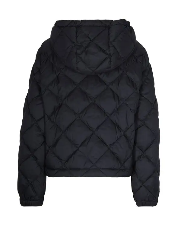 Max Mara Eris Quilted Jacket With Drawstring Hood - Black