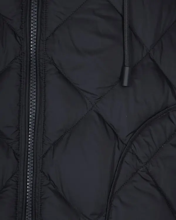 Max Mara Eris Quilted Jacket With Drawstring Hood - Black