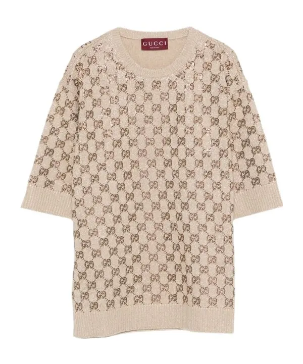 Gucci Wool Cashmere Sweater With Crystals