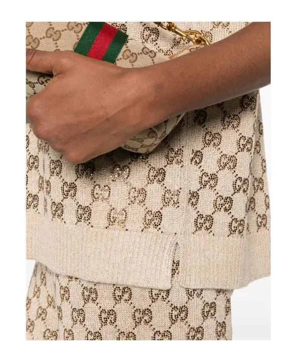 Gucci Wool Cashmere Sweater With Crystals