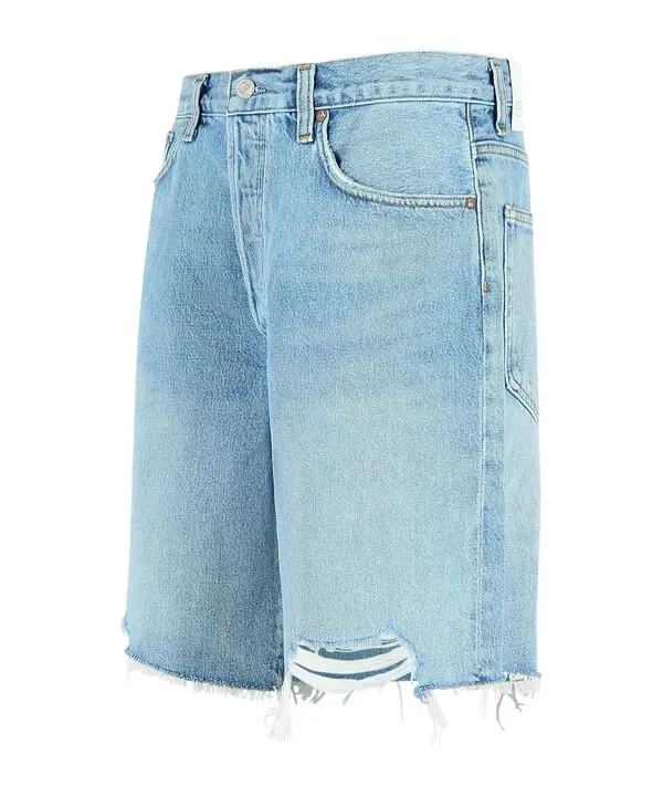 AGOLDE Indra Distressed Denim Shorts - Blue