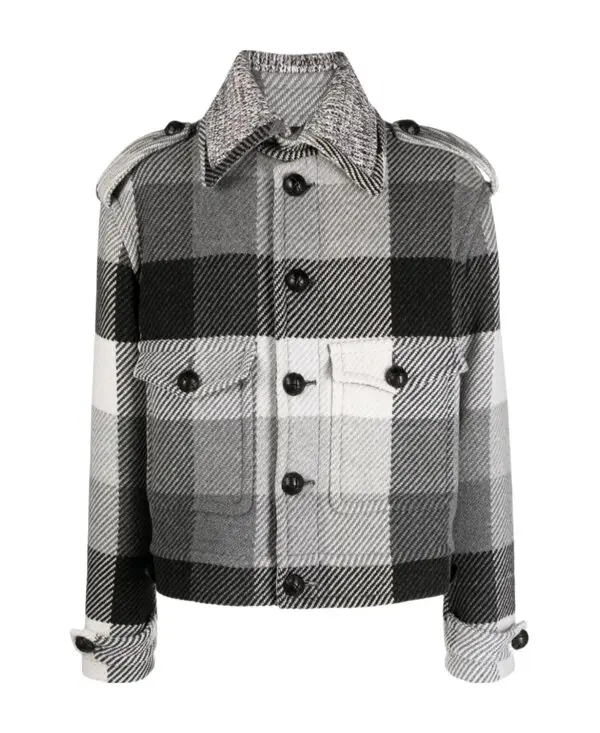 Etro Plaid Checkered Jacket - Gray