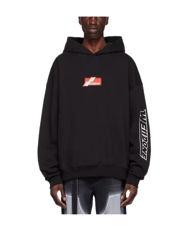 We11Done Cotton Oversized Hoodie With Graphic Details