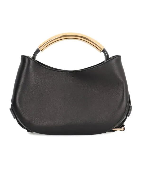 Moschino Debossed Shoulder Bag - Black