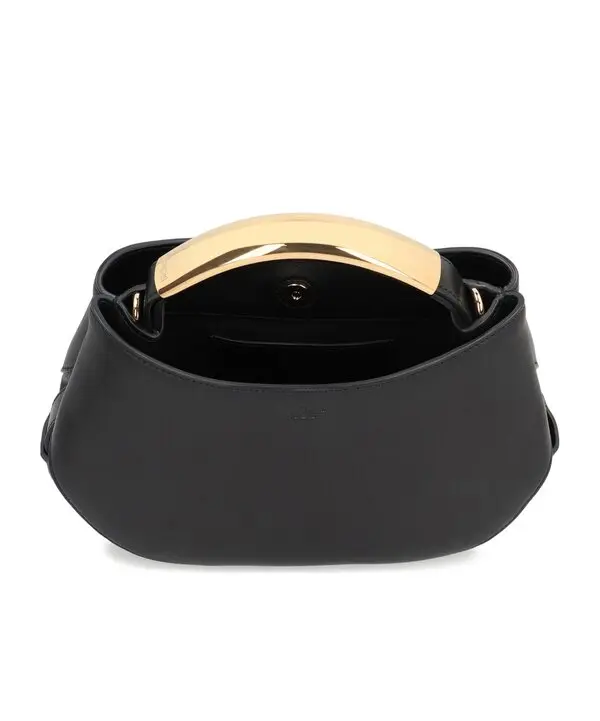 Moschino Debossed Shoulder Bag - Black