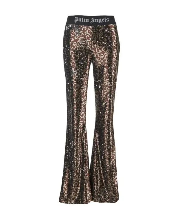 Palm Angels Sequin Embellished Flared Pants