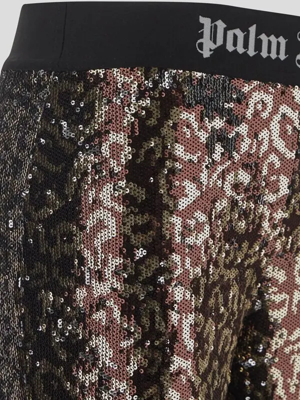 Palm Angels Sequin Embellished Flared Pants