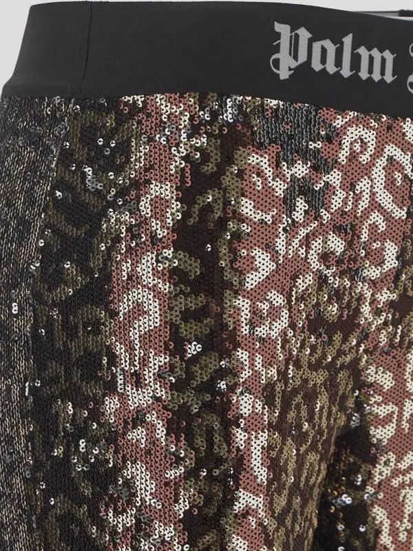 Palm Angels Sequin Embellished Flared Pants